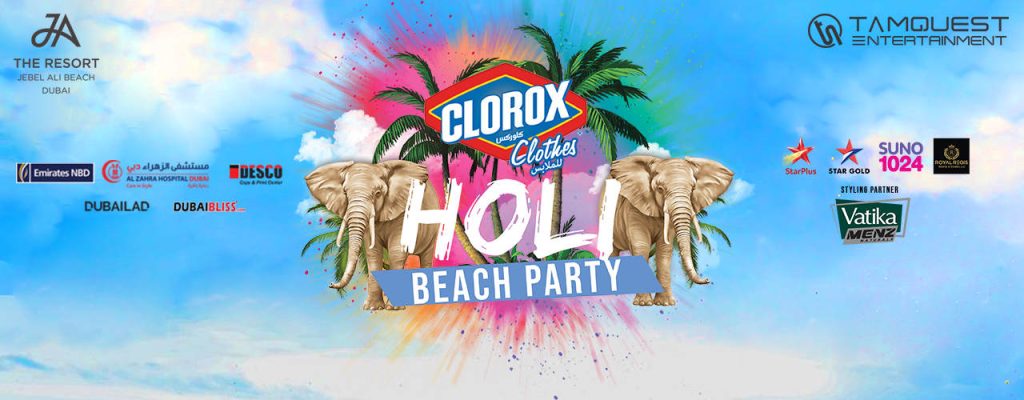 Tickets to Clorox Holi Beach Party | Coming Soon in UAE